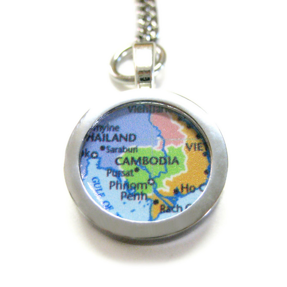 Kiola Designs | Accessories | Cambodia Map Keychain | Poshmark